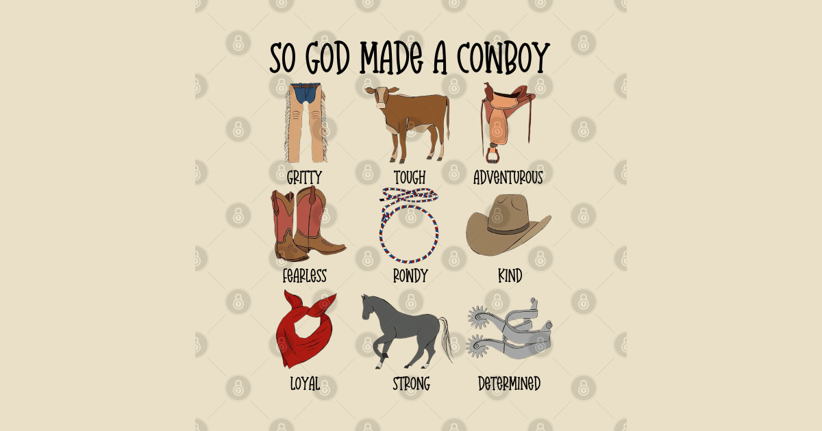 Western Rodeo Cowboy Essentials Cowboy Hat Boots - Western - T-Shirt ...