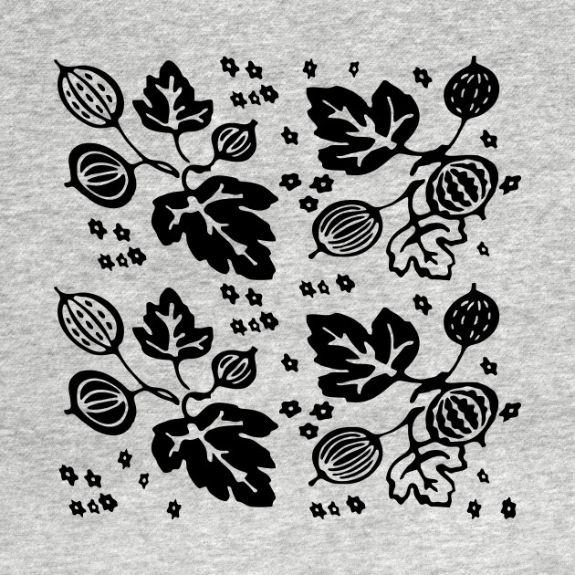 Vintage Pyrex Pattern - Gooseberry (Black) - Pyrex - T-Shirt | TeePublic