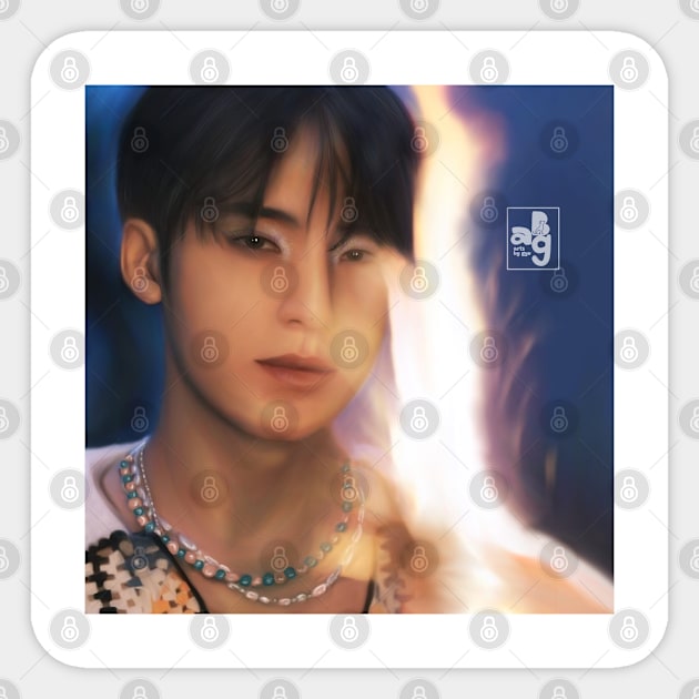 Seventeen Mingyu Fanart - Seventeen Kpop - Sticker | TeePublic