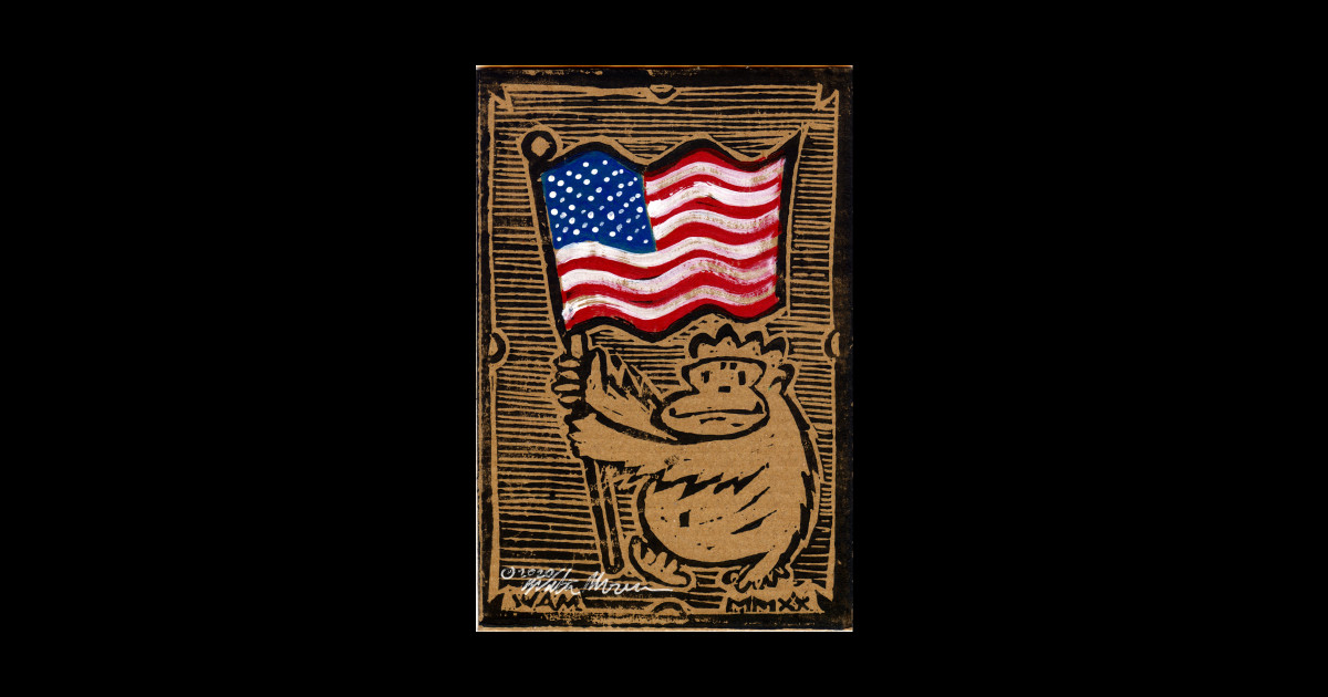 US Flag Ape - Fun - Sticker | TeePublic
