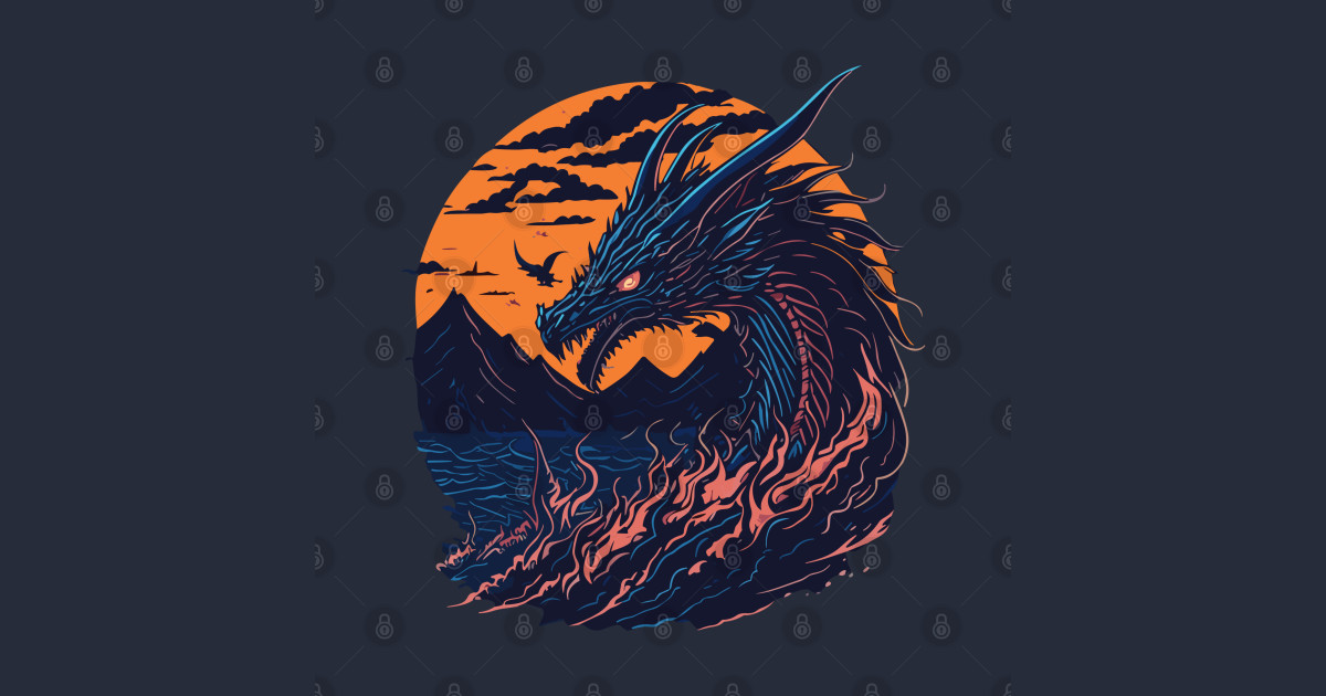 Tsunami Dragon - Dragon - T-Shirt | TeePublic