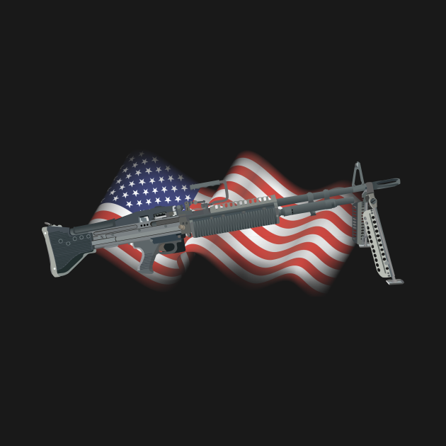 M60 American Machine Gun - M60 Machine Gun - T-Shirt | TeePublic