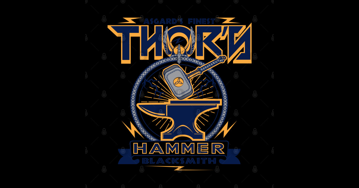 Thor's Blacksmith - Thors Hammer - Sticker | TeePublic
