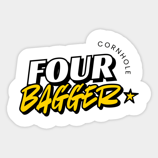 Four Bagger Cornhole - Cornhole - Sticker | TeePublic