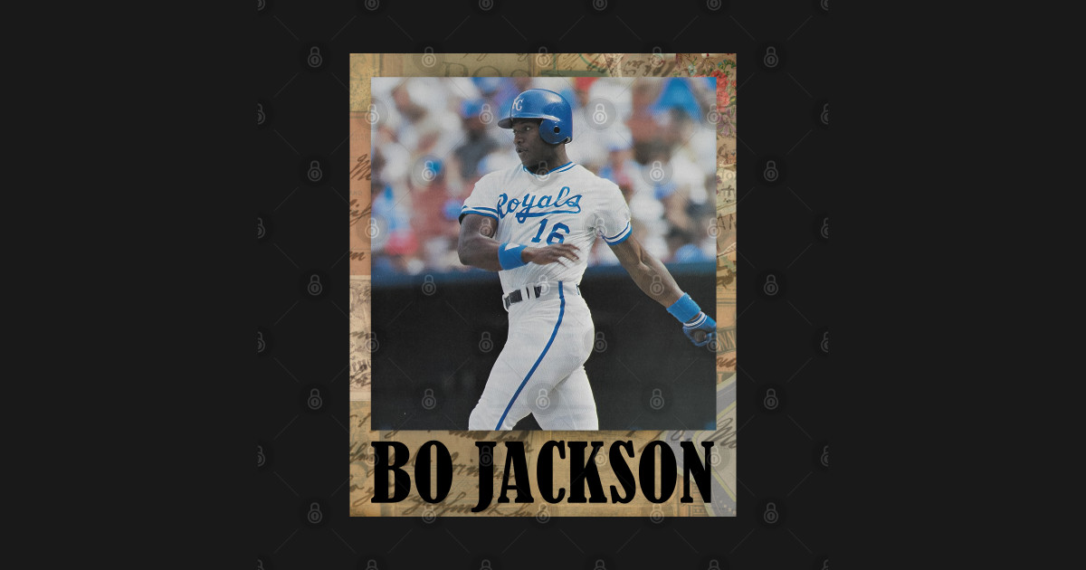 Bo Jackson // Vintage Frame - Bo Jackson - T-Shirt | TeePublic
