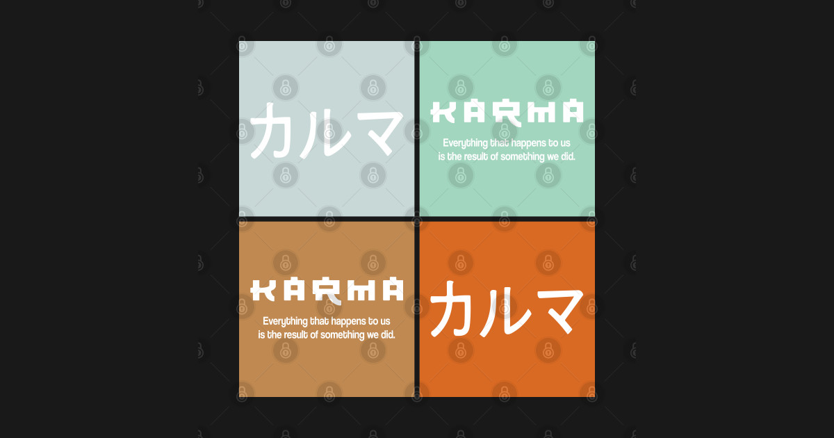 Japanese Aesthetic Karma Symbol Kanji Pop Art Vintage 500 ...