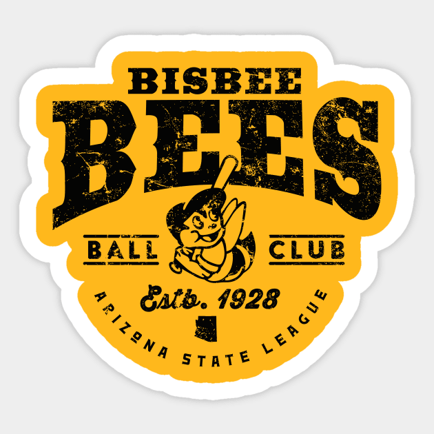 Bisbee Bees - Minor League Baseball - Sticker | TeePublic