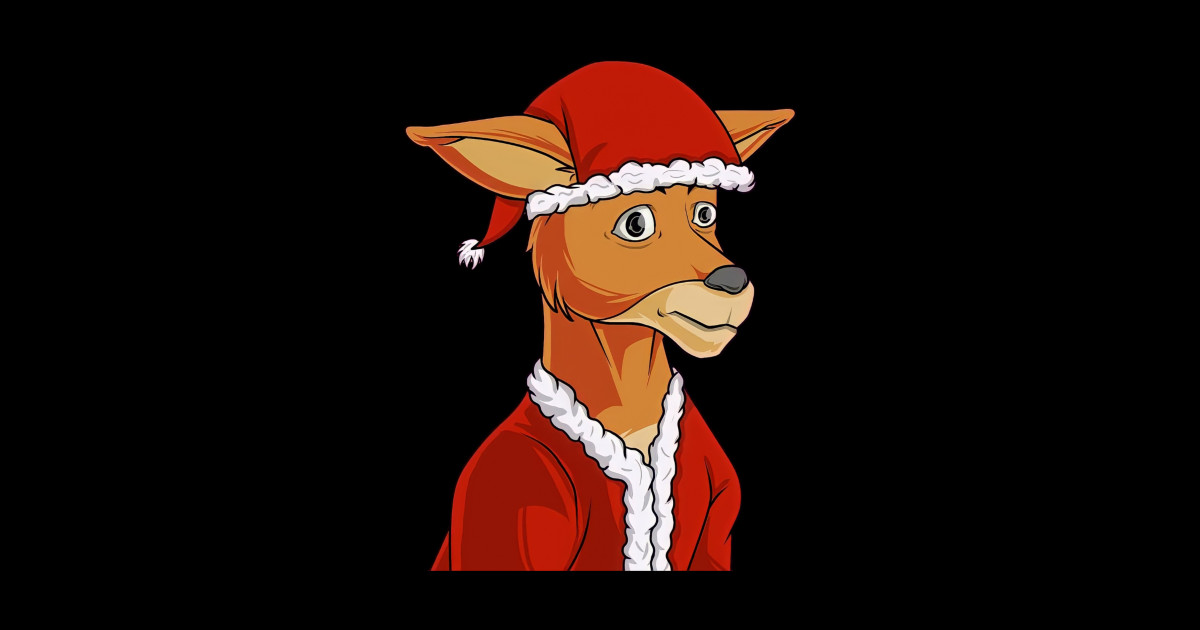 kangaroo santa Christmas - Kangaroos - Sticker | TeePublic