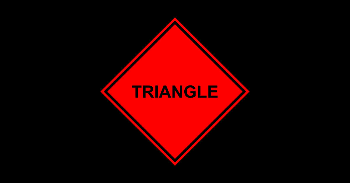 Red Triangle - Tag - Sticker | TeePublic