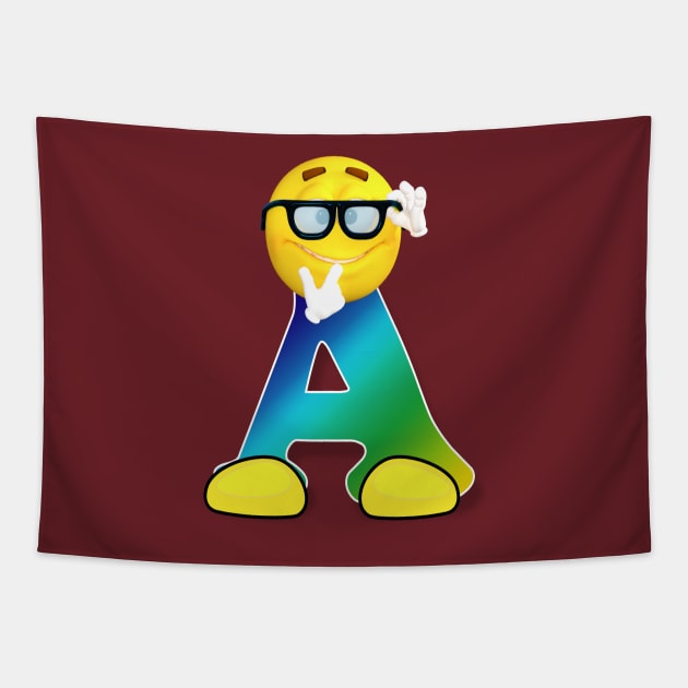 Letter A Alphabet Smiley Monogram Face Emoji Shirt for Men Women Kids ...