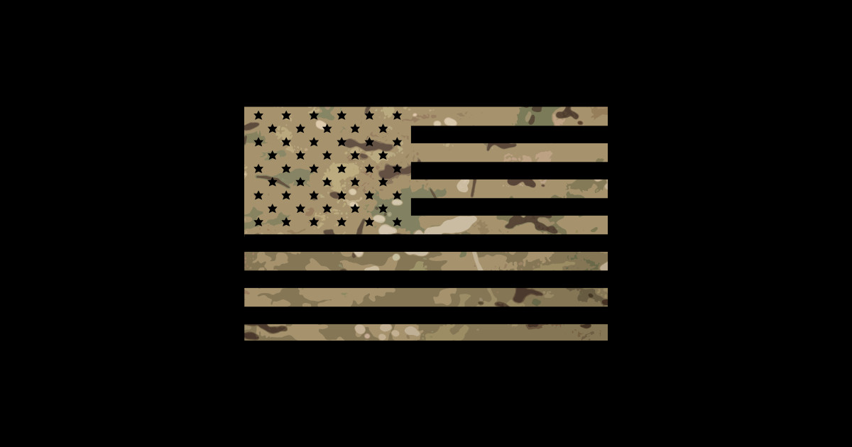 US Multicam - Camouflaged Flag - Posters and Art Prints | TeePublic