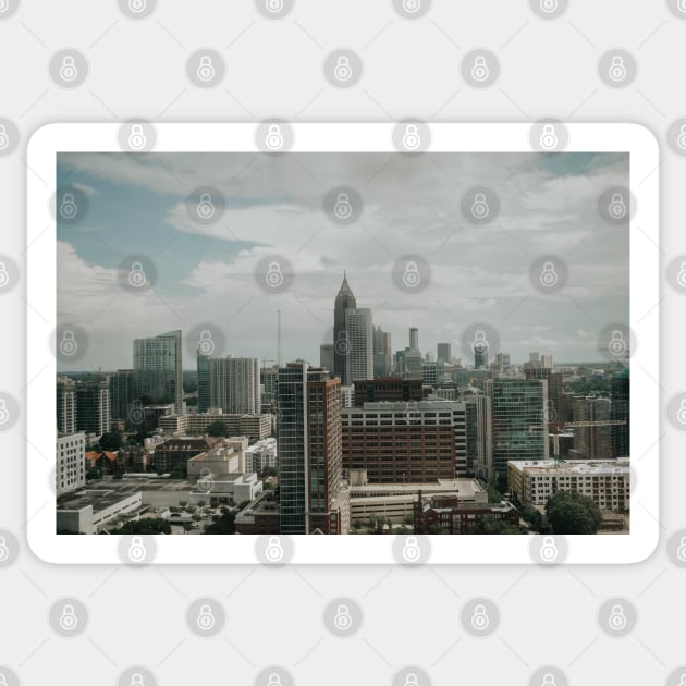 Atlanta Skyline - Atlanta Skyline - Sticker | TeePublic