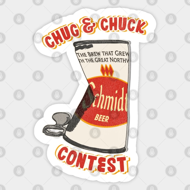 Schmidt Beer Chug & Chuck Contest - Beer - Sticker | TeePublic