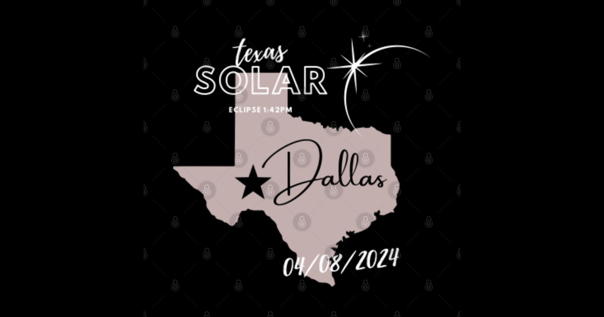 Solar eclipse Dallas Texas space event 04/08/24 eclipse day souvenir ...
