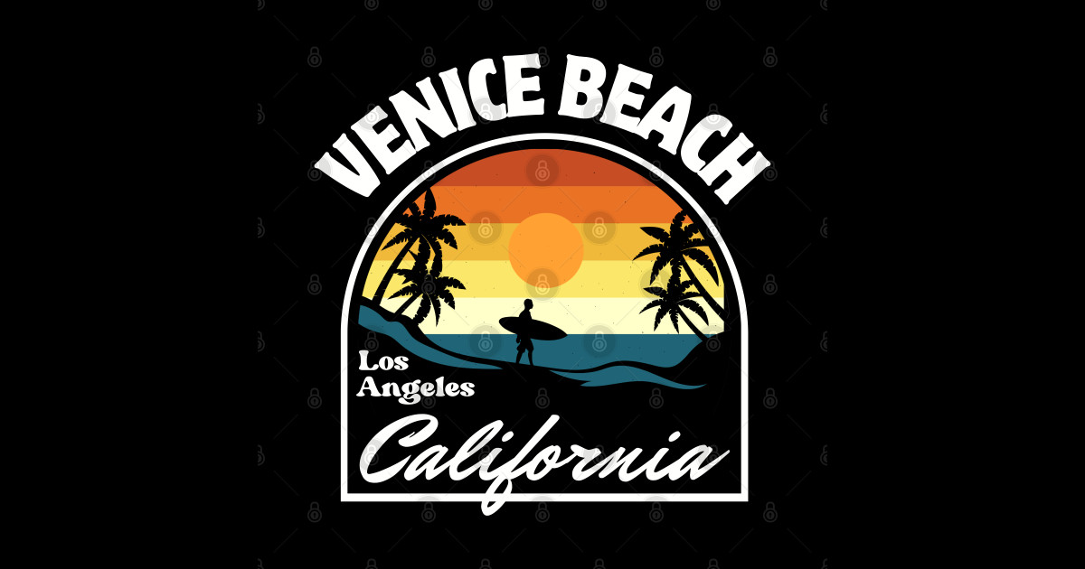 Vintage Venice Beach - Venice Beach - Sticker | TeePublic