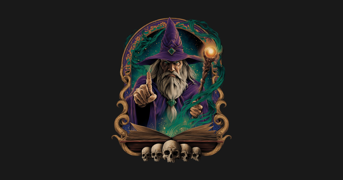 Wise Elder of the Starry Sky - Wizard - T-Shirt | TeePublic