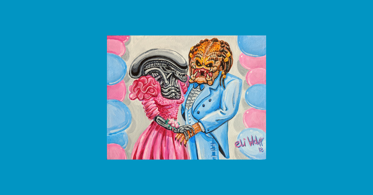 Alien & Predator Prom - Alien Versus Predator - T-Shirt | TeePublic