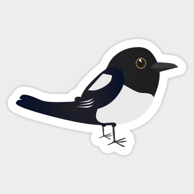 Cute magpie - Magpie - Sticker | TeePublic