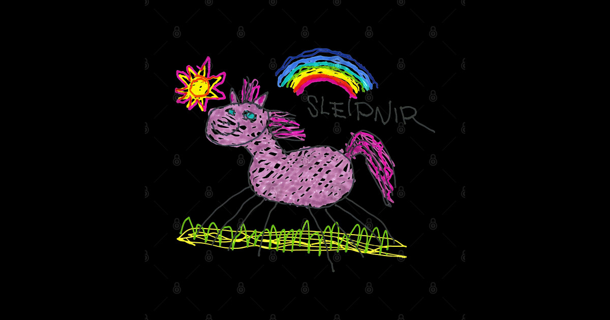 I Drew This for You, Dad! [transparent version] - Sleipnir - Sticker ...