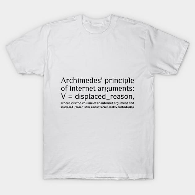 Archimedes' Principle - Humorous - T-Shirt | TeePublic