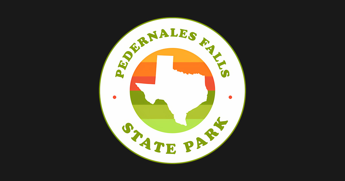 Pedernales Falls State Park Texas - TX Retro Map Badge - Pedernales ...