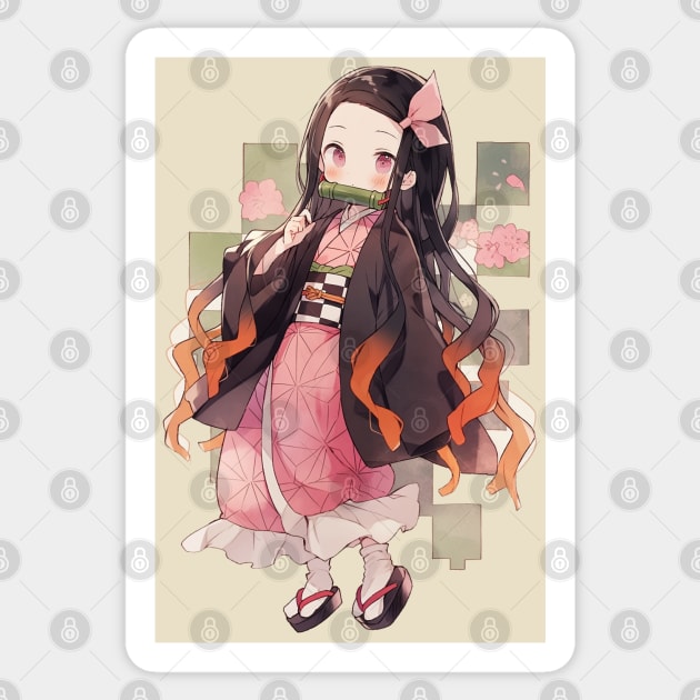 Mini Nezuko - Nezuko Kimetsu No Yaiba - Sticker | TeePublic