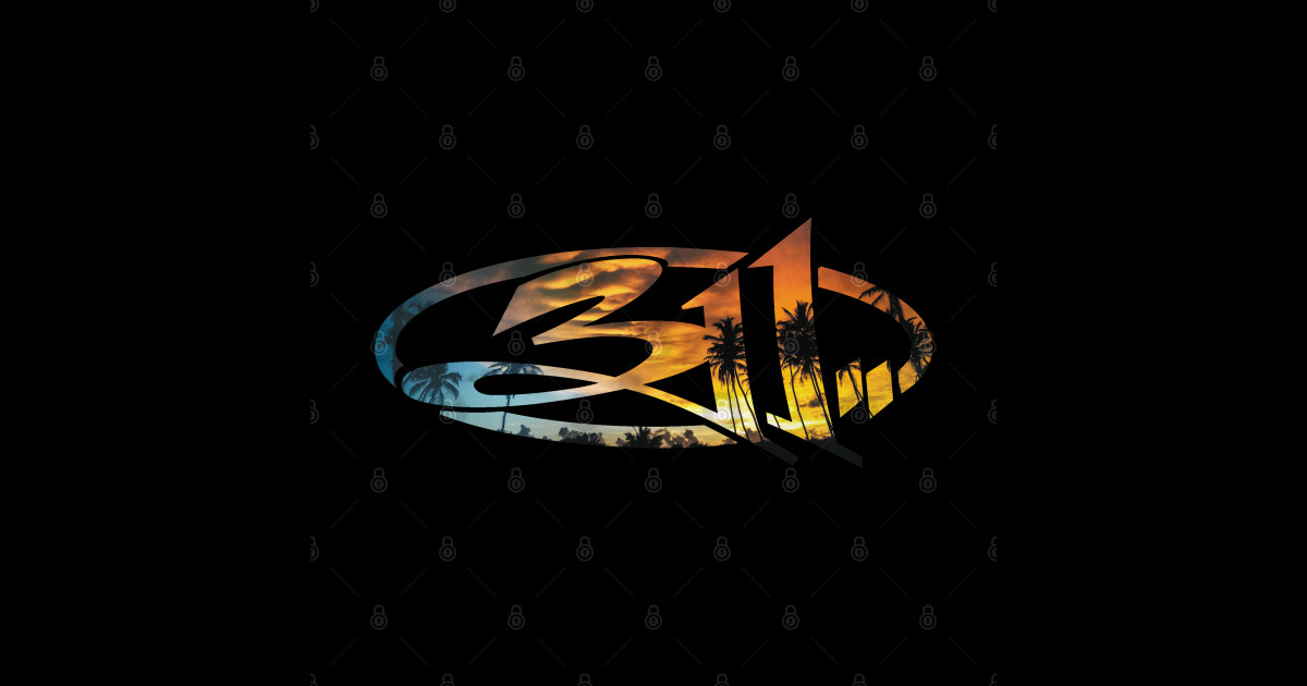311 Sunset Beach Logo - 311 - Sticker | TeePublic