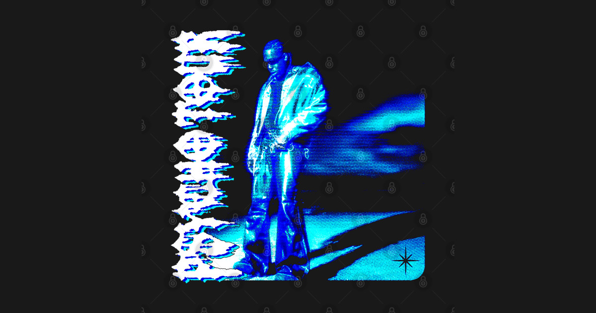 White Typography And Blue Gradient - Don Toliver - T-Shirt | TeePublic