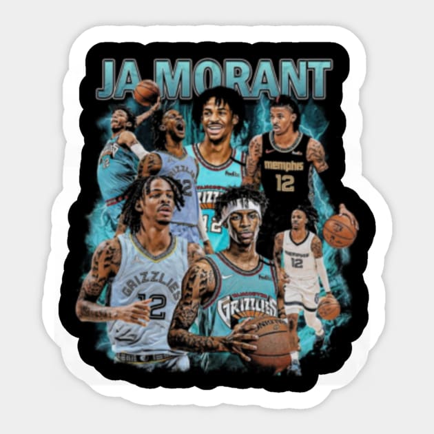 Ja Morant Retro Vintage - Ja Morant - Sticker | TeePublic