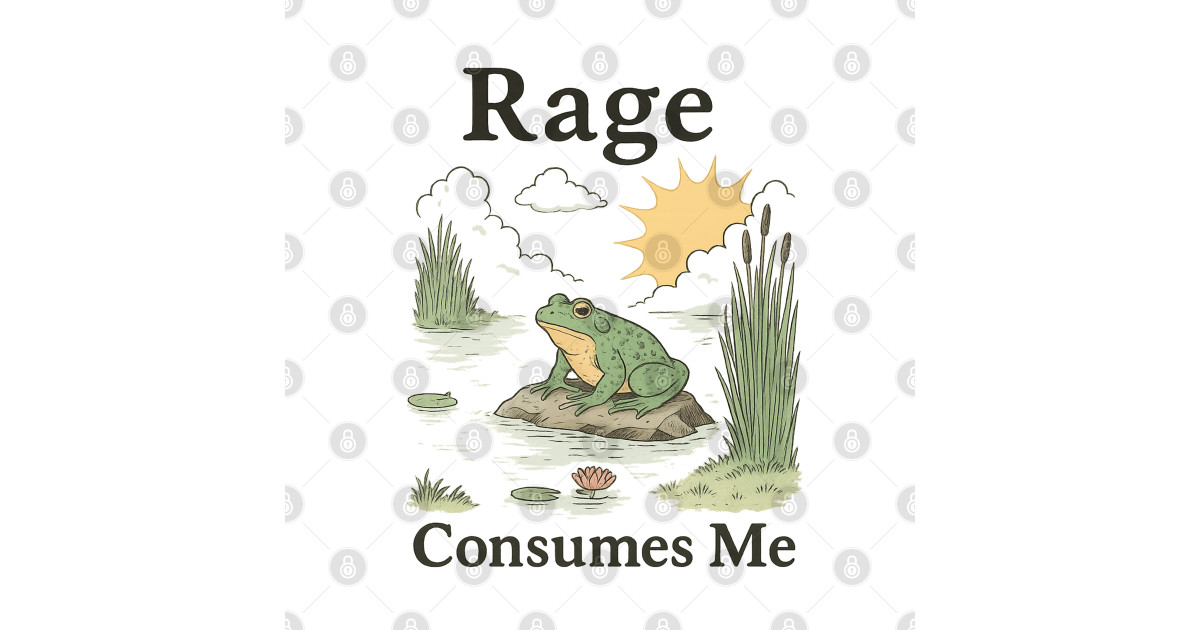 rage consumes me frog - Rage Consumes Me - T-Shirt | TeePublic