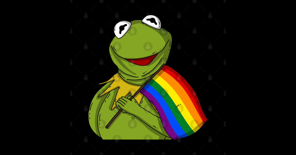 LGBT Pride Kermit - Kermit The Frog - Sticker | TeePublic