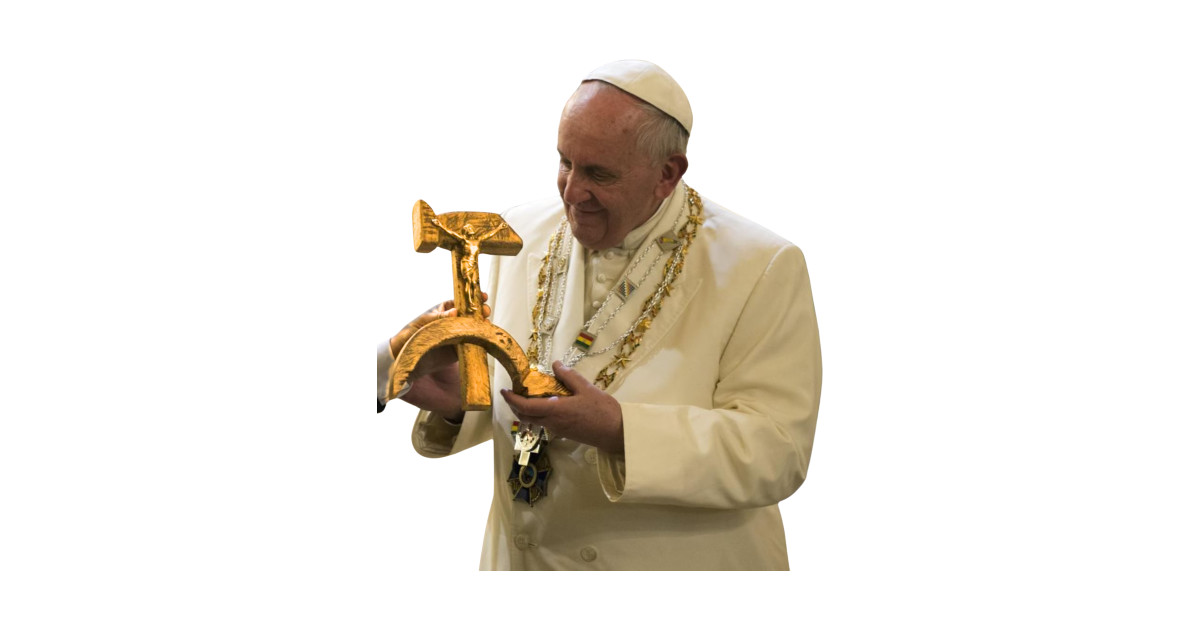 Pope Francis Hammer and Sickle Crucifix - Pope Francis - T-Shirt ...