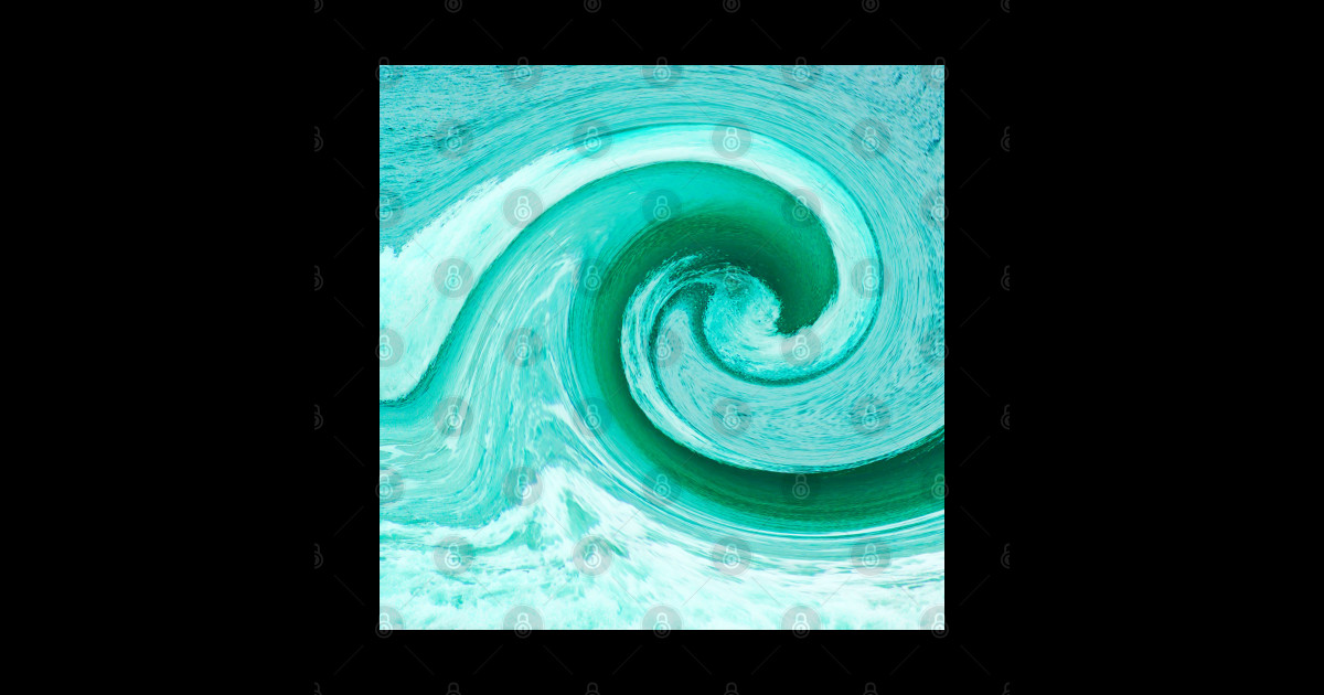 Catch an ocean wave in teal blue waters and surf - Ocean Wave - Posters ...