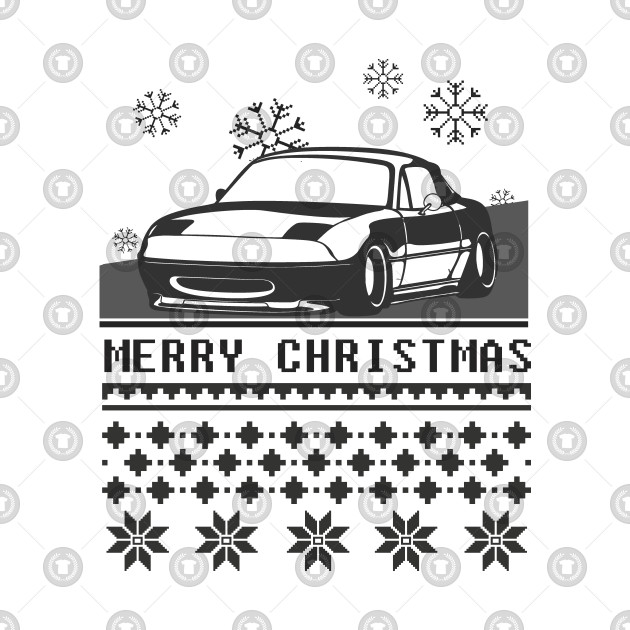 Merry Christmas miata - Christmas Sweater - T-Shirt | TeePublic