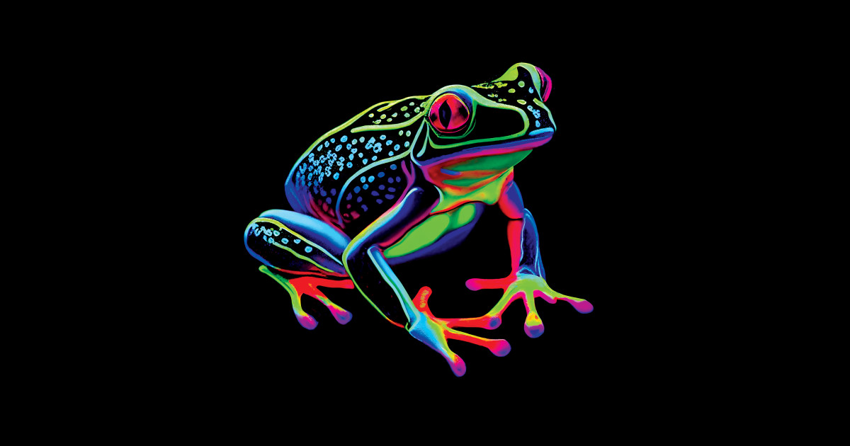 Neon Tree Frog Art - Neon Tree Frog - Sticker | TeePublic