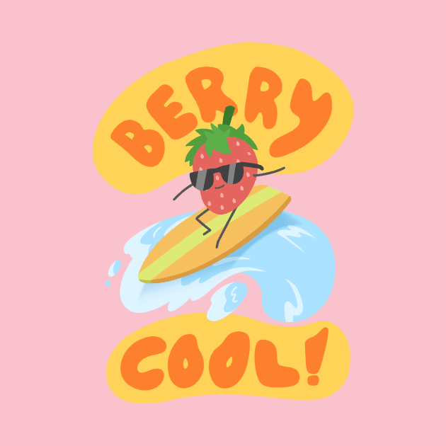 Berry Cool! - Cute Food Characters - T-Shirt | TeePublic