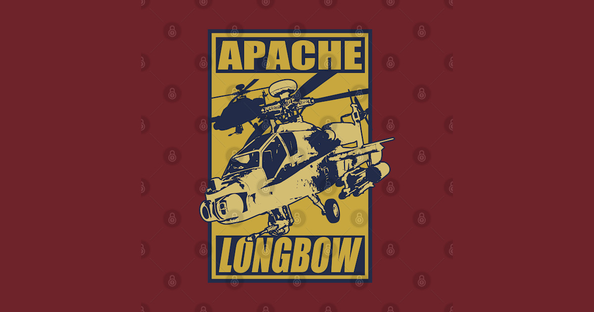 AH-64 Apache Longbow (Front & Back Logo) - Army Apache Helicopter - T ...