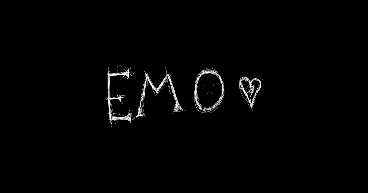 Dark and Gritty Emo text with broken hearts, emotive hardcore - Emo ...