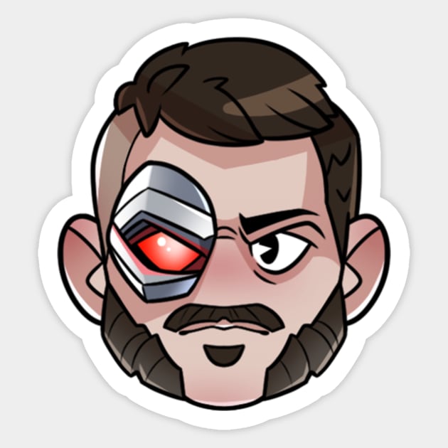 Sticker Face - KANO - Mortal Kombat - Sticker | TeePublic