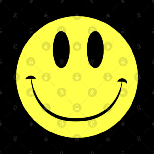 Classic Acid House Smiley Face Rave Culture Black - Smiley Face - Mask ...