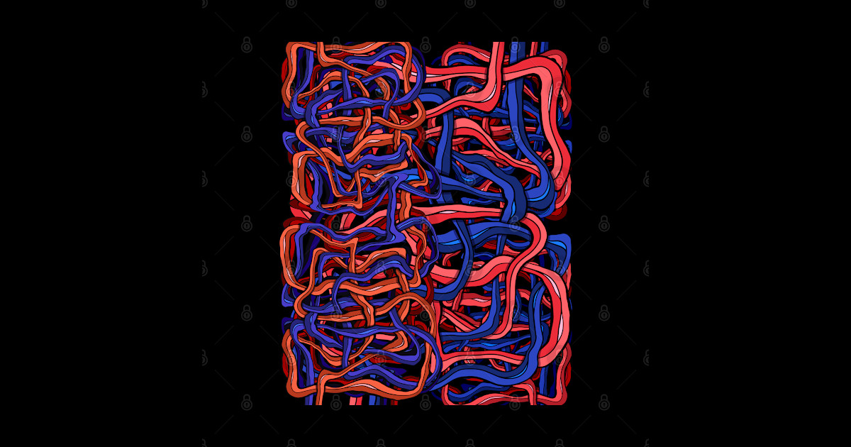 Blue and Red Graffiti style intertwined flowing lines - Graffiti Lines ...