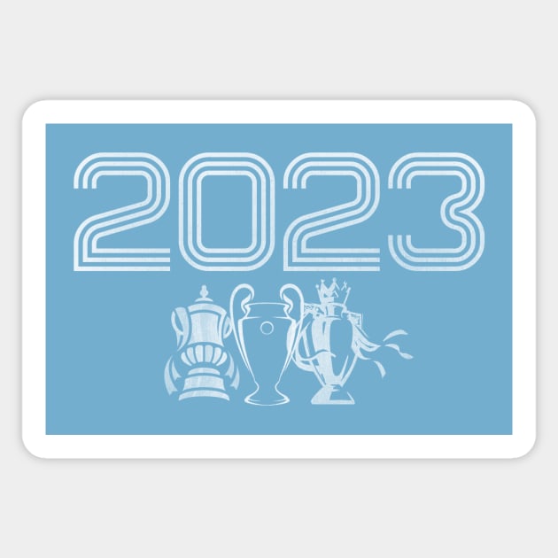 Treble Winners 2023 - Manchester City - Sticker | TeePublic
