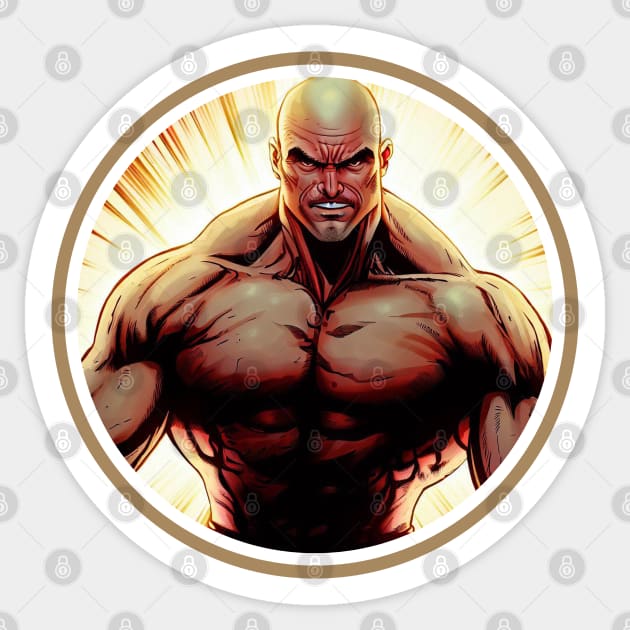 Comic book muscle - Superhero - Sticker | TeePublic