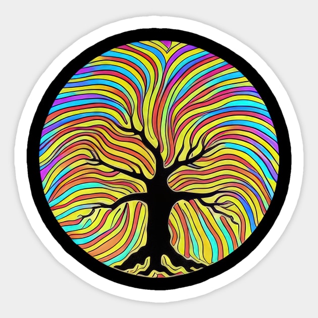 Tree: detailed, relaxing, & positive - Tree - Sticker | TeePublic