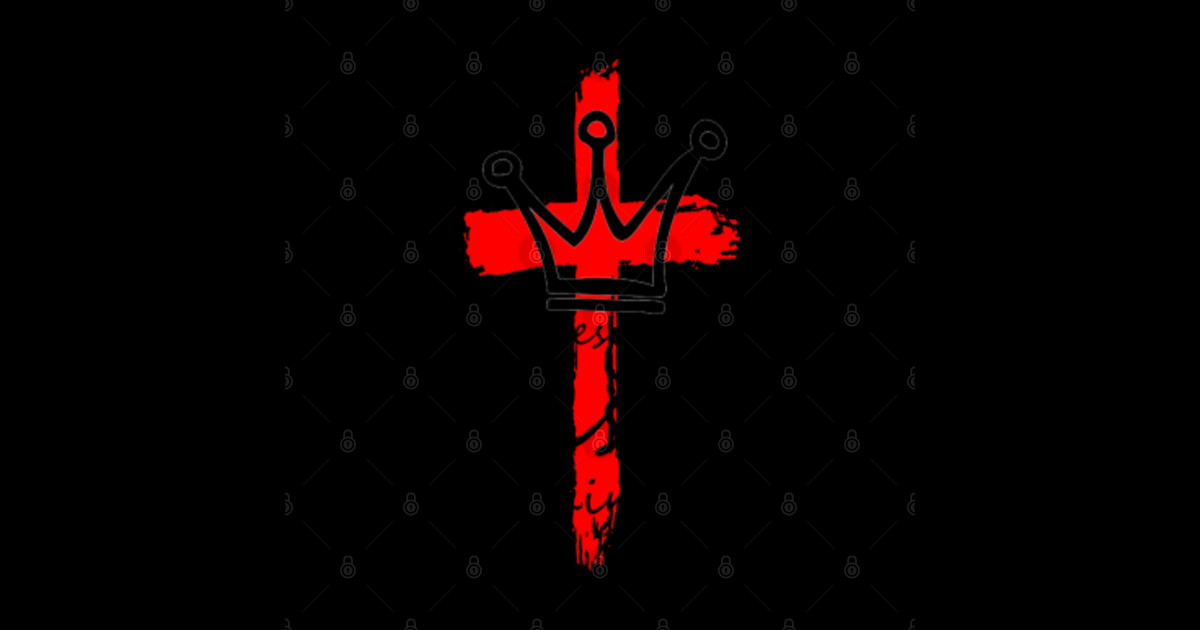 Jesus Bloody Cross B - Jesus Is King - Sticker | TeePublic
