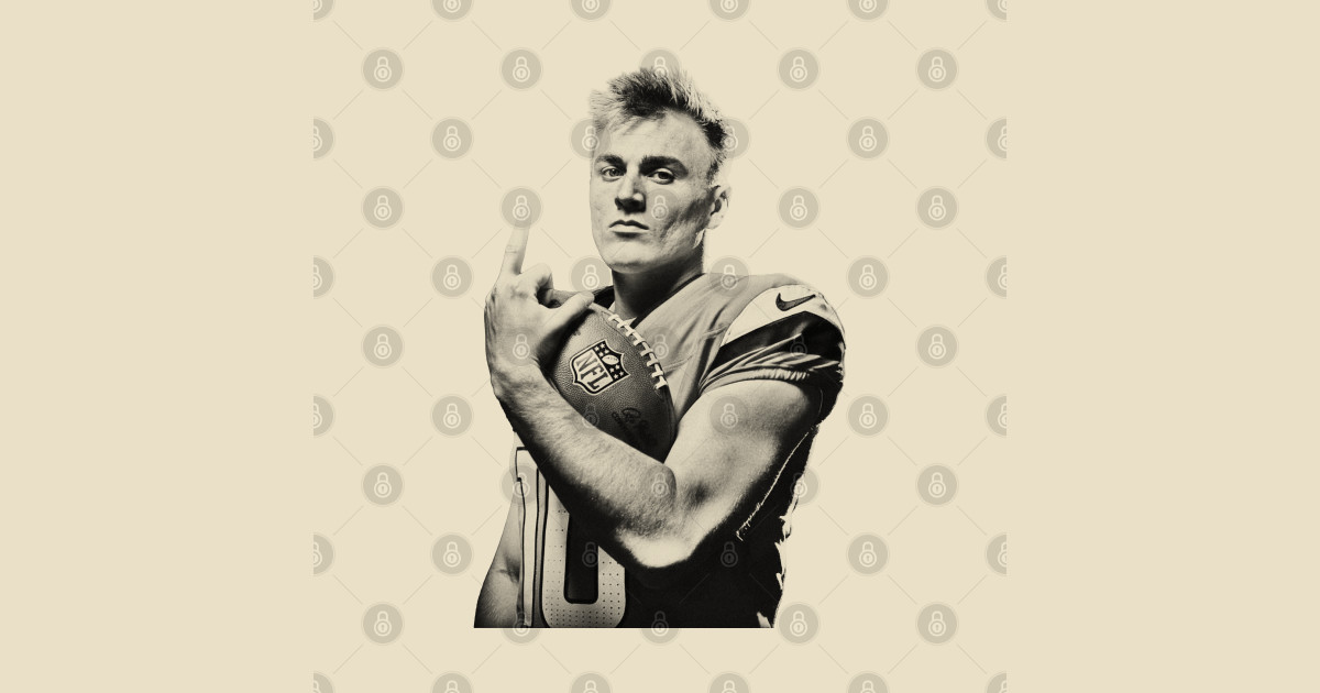 Left Hand Middle Finger Bo nix - Bo Nix - T-Shirt | TeePublic