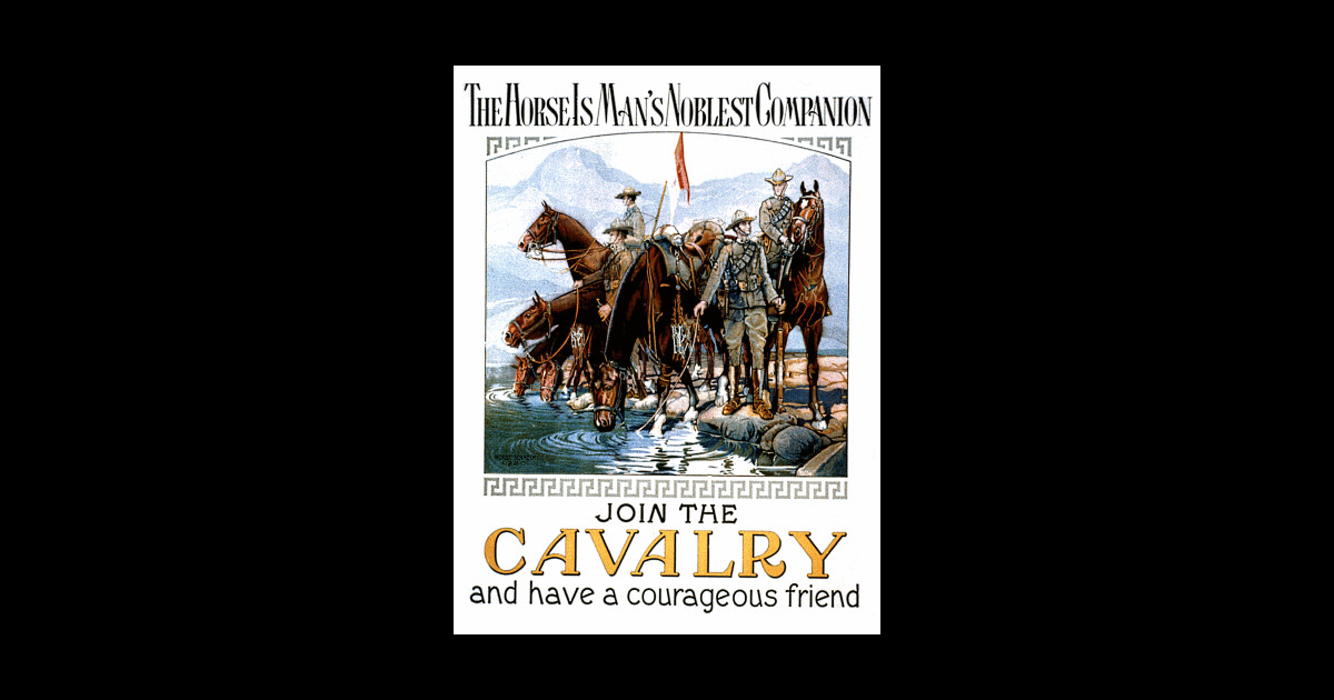 Vintage US Army Cavalry Recruiting Poster - Horses - Posters and Art ...