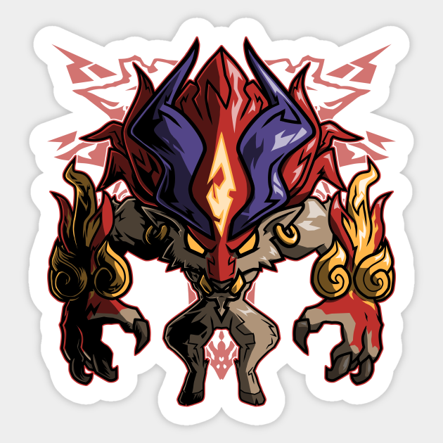Ifrit | Final Fantasy - Chibi - Sticker | TeePublic