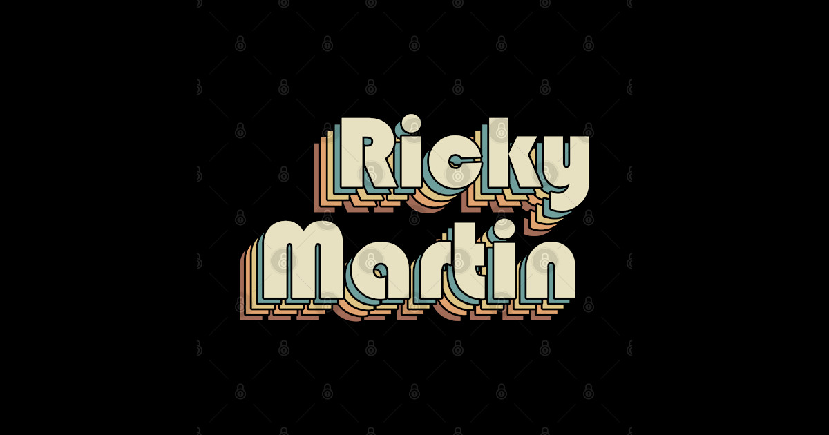 Ricky Martin // Retro Rainbow Typography Style // 70s - Ricky Martin ...