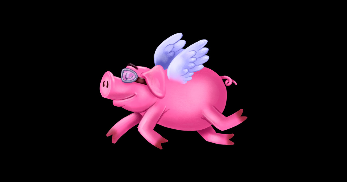 Flying Pig - Flying Pig - Sticker | TeePublic